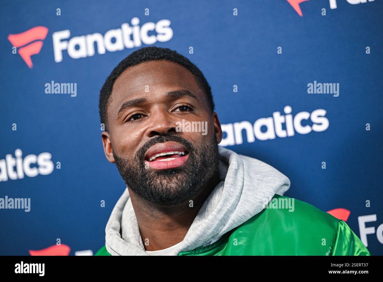 New Orleans, USA. 08th Feb, 2025. Torrey Smith walking the red carpet ...
