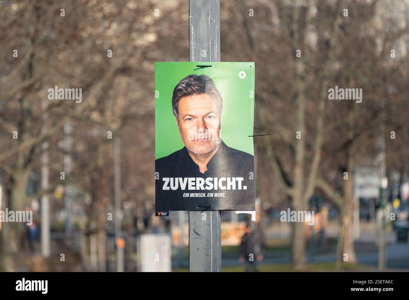 Robert Habeck on an election poster for the party Die Grünen (the ...
