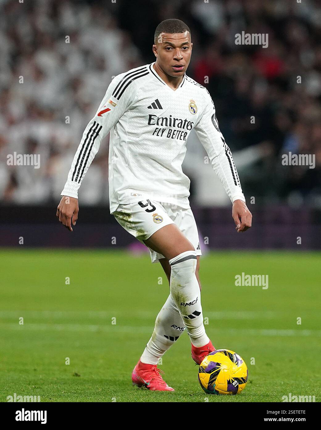 Madrid, Spain. 08th Feb, 2025. Real Madrid's Kylian Mbappe during La ...