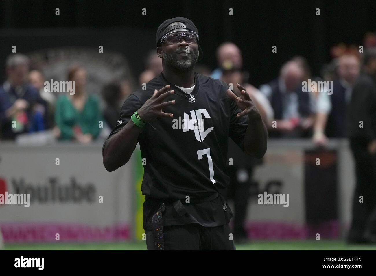 Team Kai's Michael Vick gestures during the Saturday Night Celebrity ...