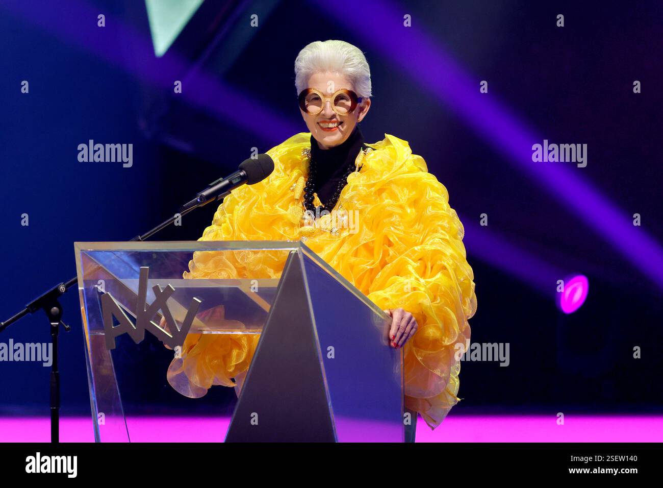 Politikerin Marie-Agnes Strack-Zimmermann FDP verkleidet als Iris Apfel ...