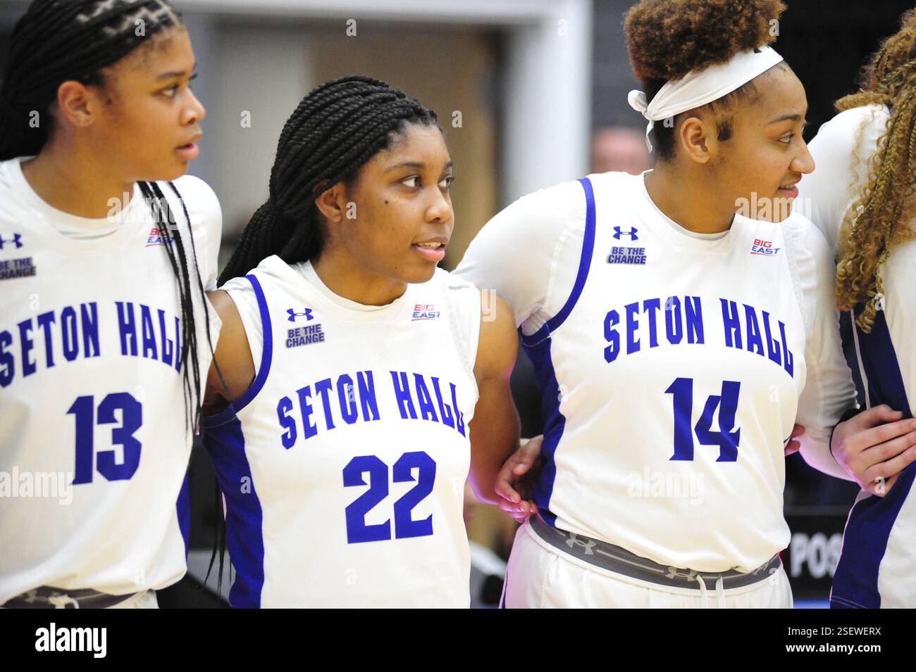 South Orange, USA. 08th Feb, 2025. Seton Hall's Messiah Hunter (13 ...