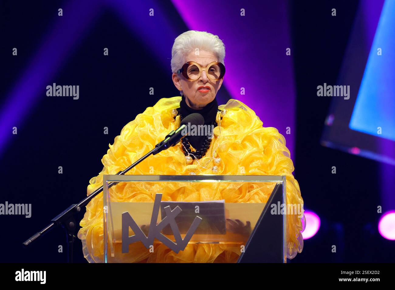 Politikerin Marie-Agnes Strack-Zimmermann FDP verkleidet als Iris Apfel ...