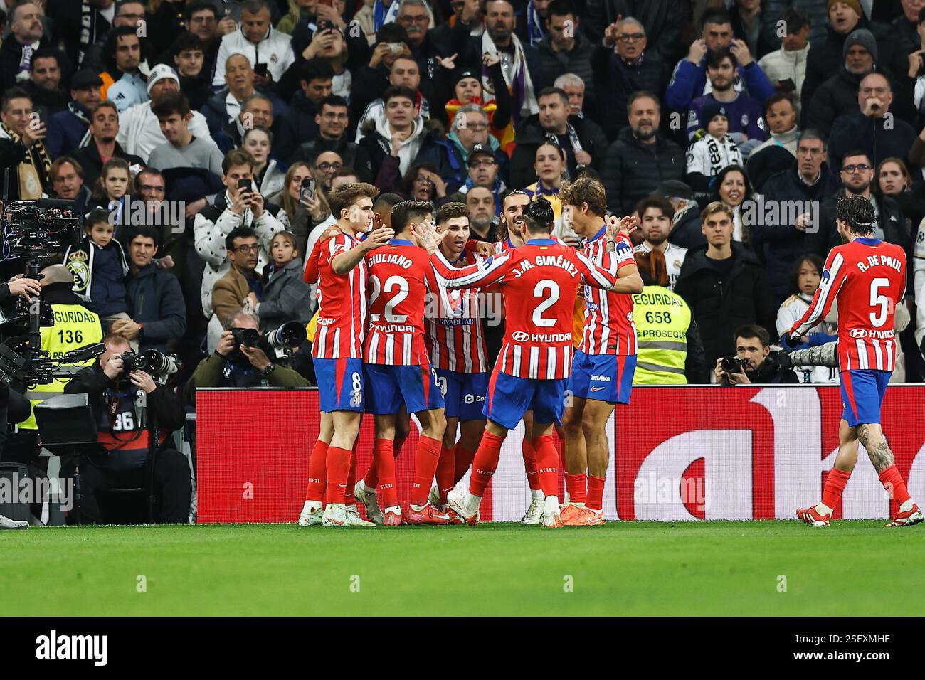 Madrid, Spain. 8th Feb, 2025. Julian Alvarez (Atletico) Football/Soccer ...