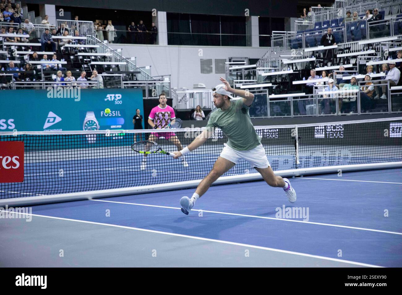 Frisco, Texas, USA. 8th Feb, 2025. JJ TRACY (USA) returns with a back ...