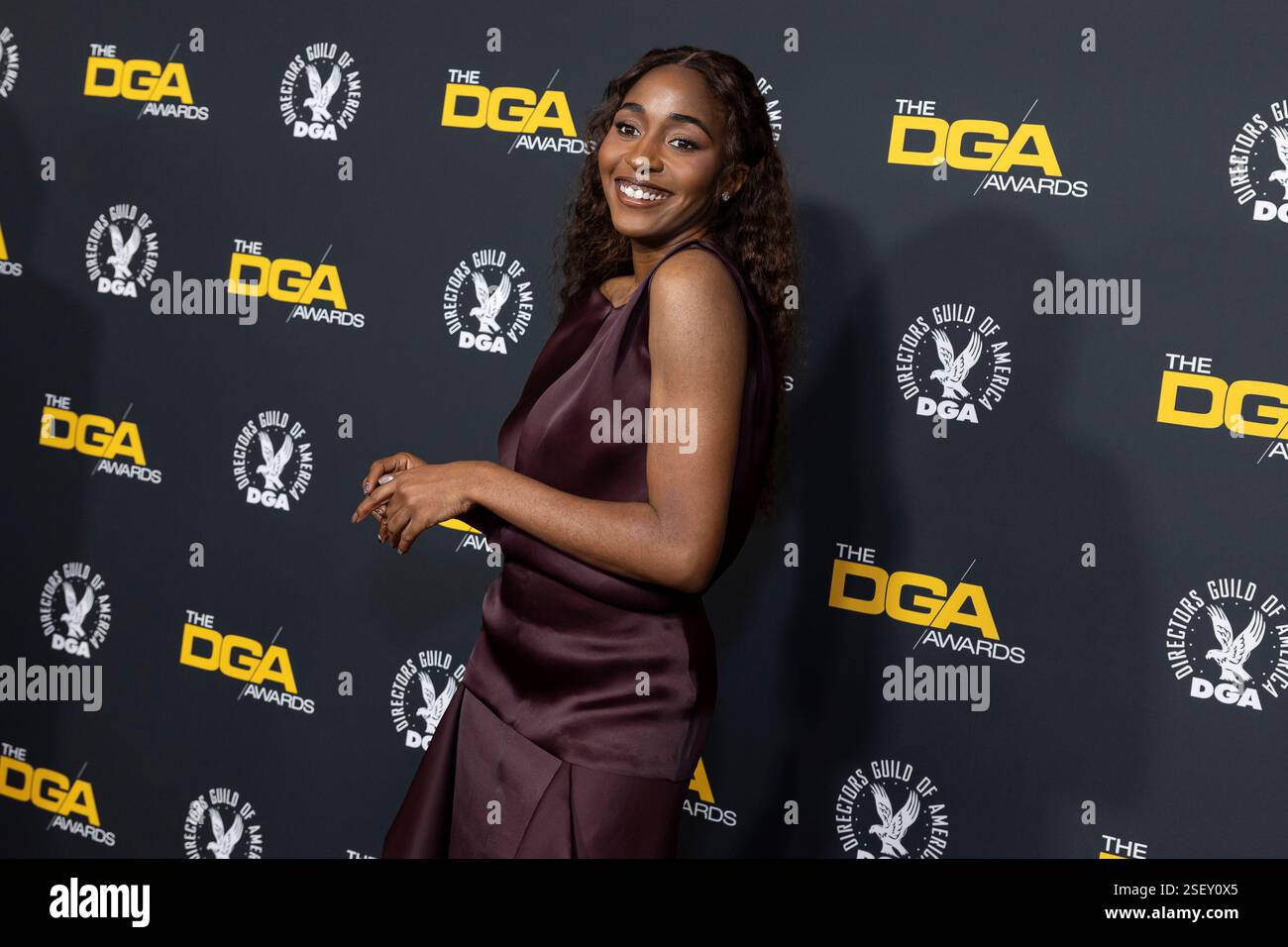 Beverly Hills, USA. 08th Feb, 2025. Ayo Edebiri attends the arrivals of ...