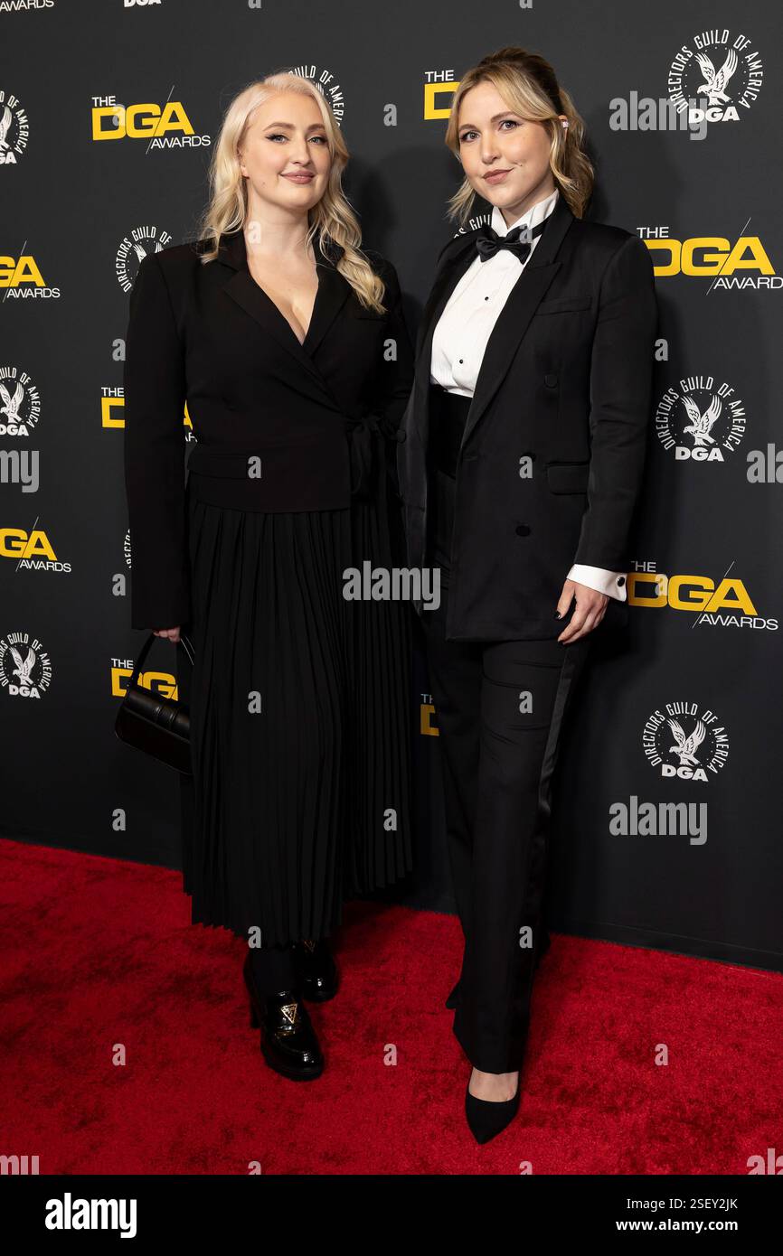 Beverly Hills, USA. 08th Feb, 2025. Sophie Buddle and Taylor Tomlinson ...