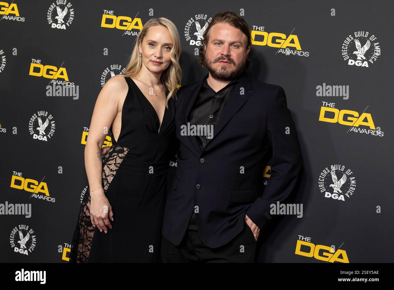 Beverly Hills, USA. 08th Feb, 2025. Mona Fastvold and Brady Corbet ...