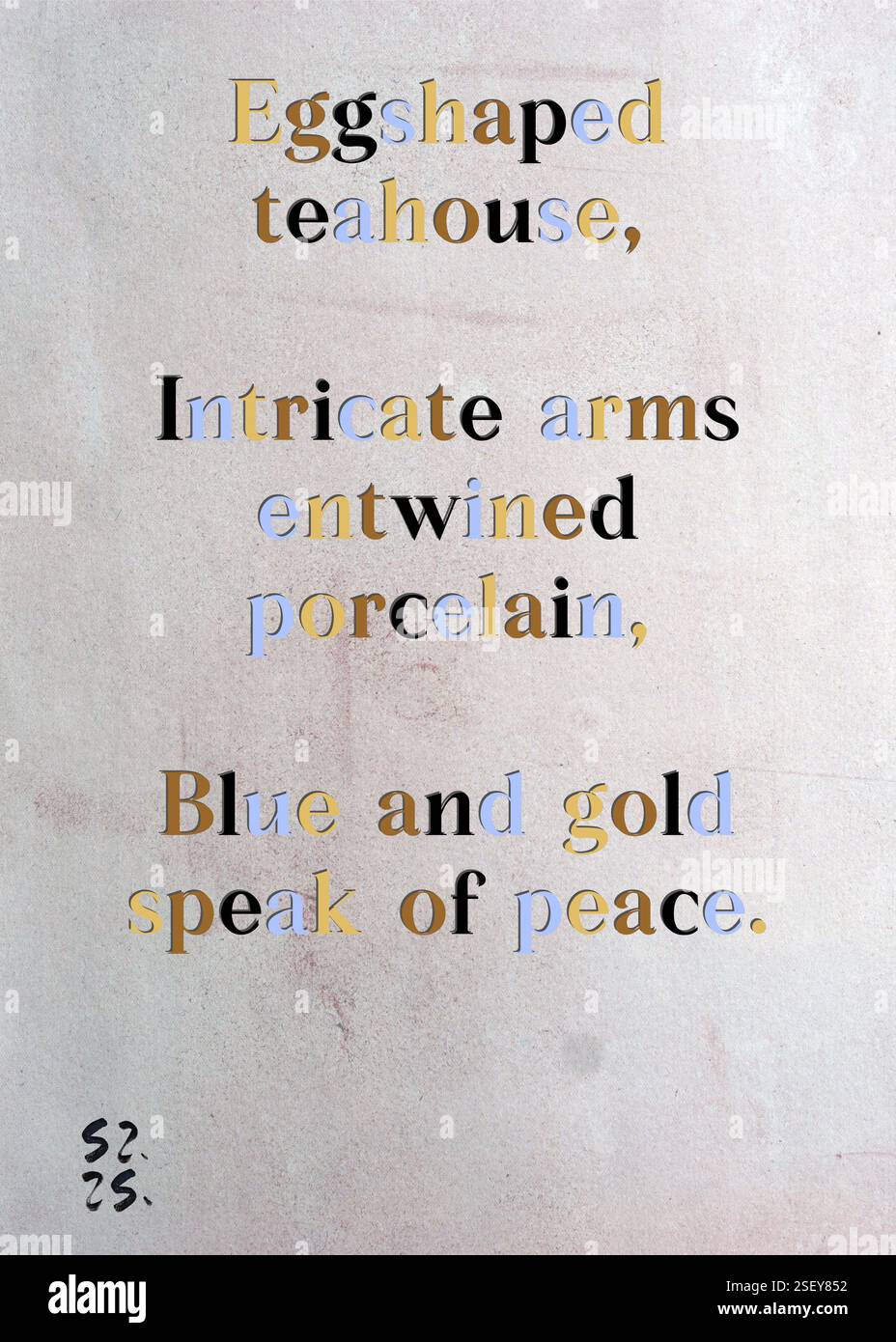 Eggshaped teahouse, Intricate arms entwined porcelain, Blue and gold ...