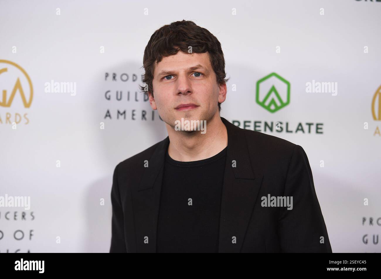 Jesse Eisenberg arrives at the 36th annual Producers Guild Awards on ...