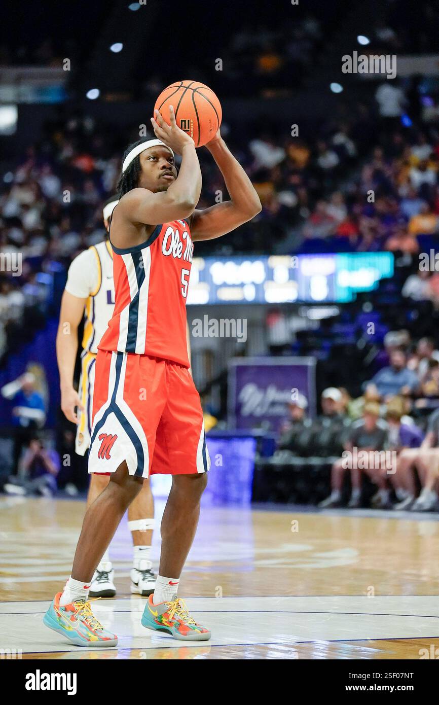Baton Rouge, LA, U.S.A. 11th Mar, 2025. Ole Miss Rebels guard JAYLEN ...