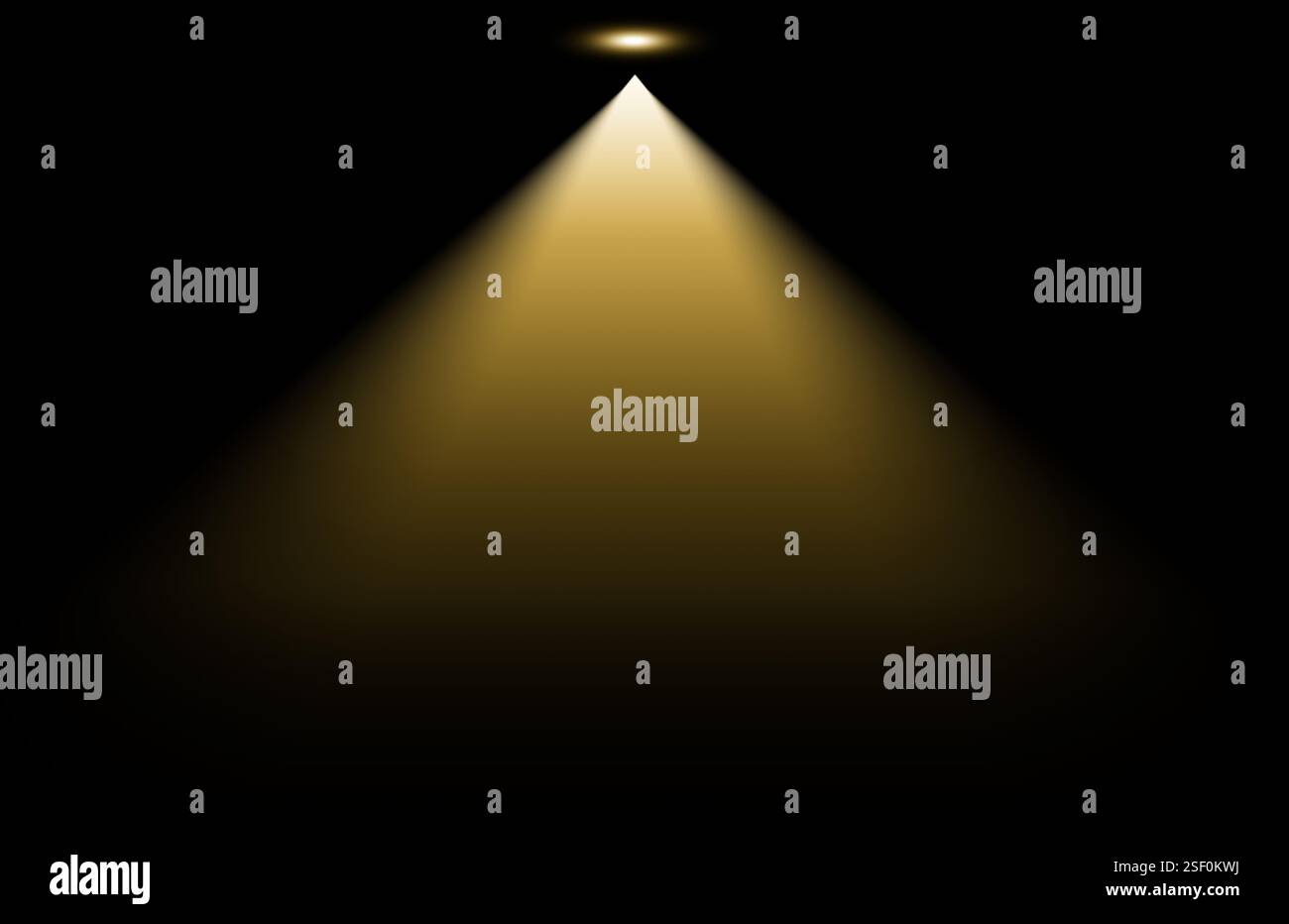 spotlight yellow color shining from top to bottom Stock Photo - Alamy