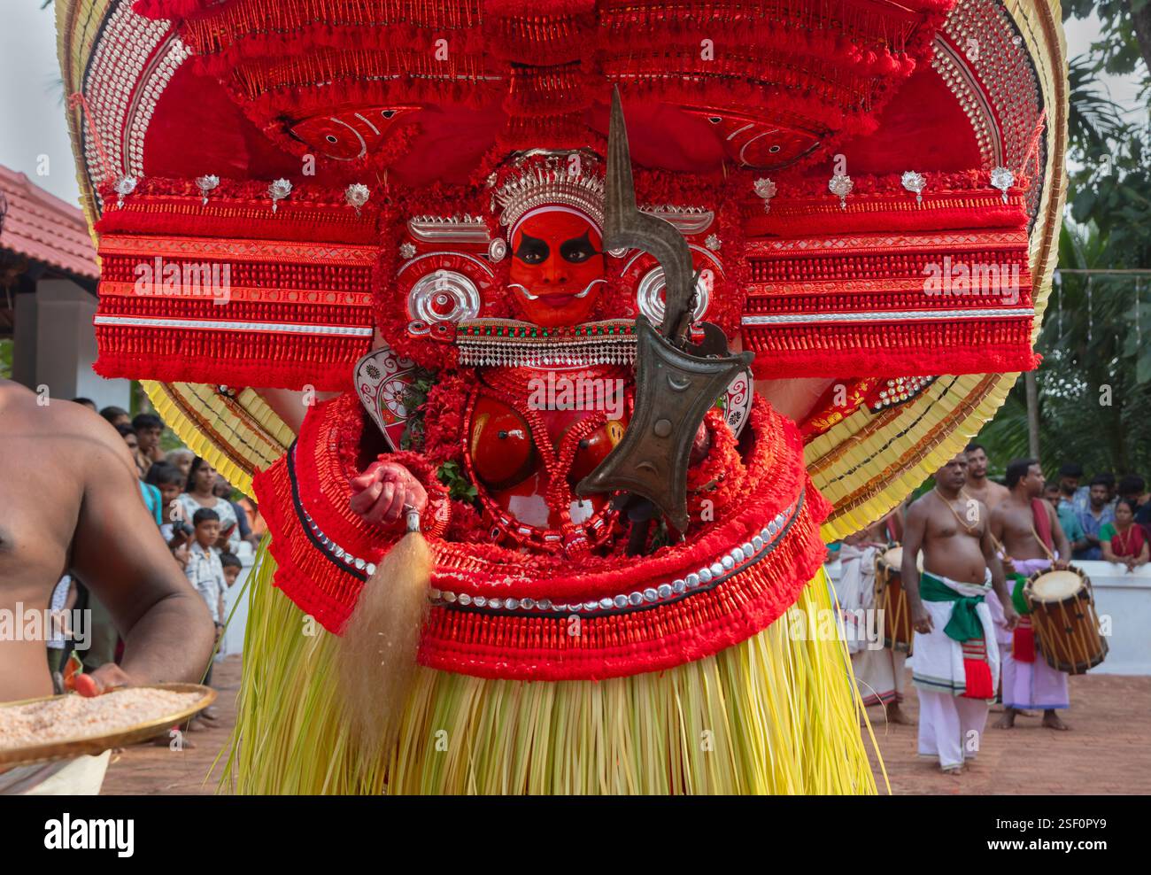 The Puliyoor Kali Theyyam is a manifestation of the Goddess Durga who ...