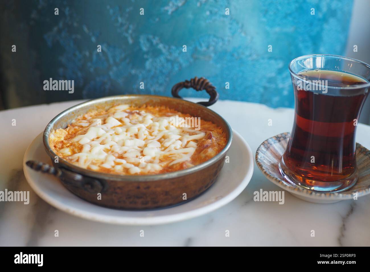 Turkish Menemen omelet in a frying pan Stock Photo - Alamy