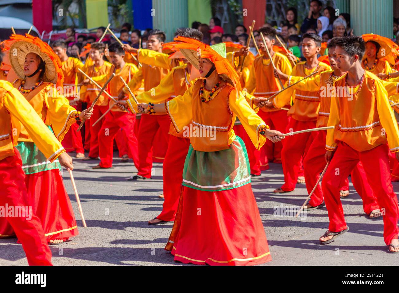 Festival dancers perform during the street dancing at the Abrenian ...