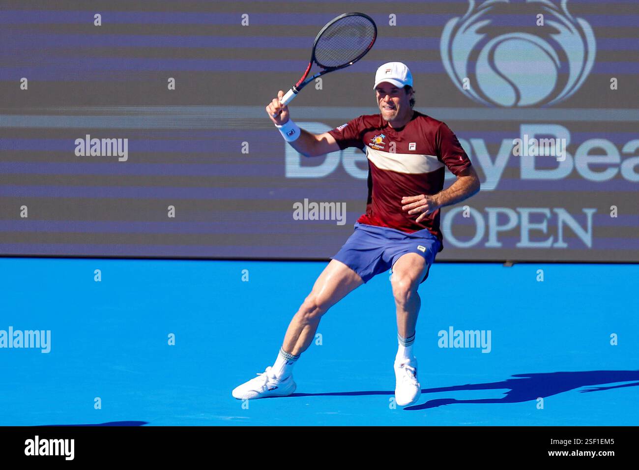 DELRAY BEACH, FL - FEBRUARY 08: Tommy Haas (GER) in action during the ...