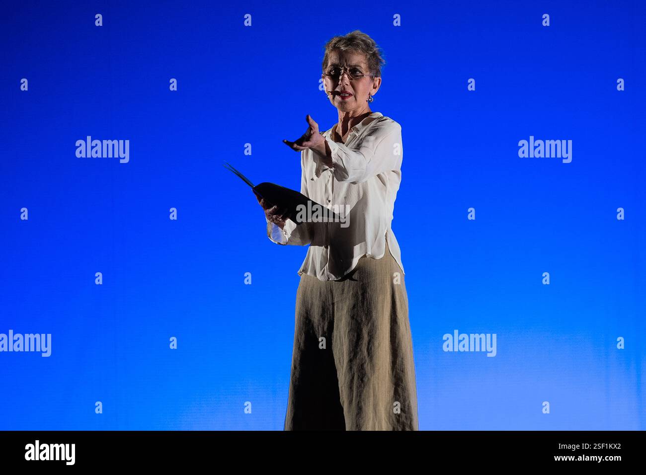 Pagani, Italy. 08th Feb, 2025. Concita De Gregorio performs live on ...
