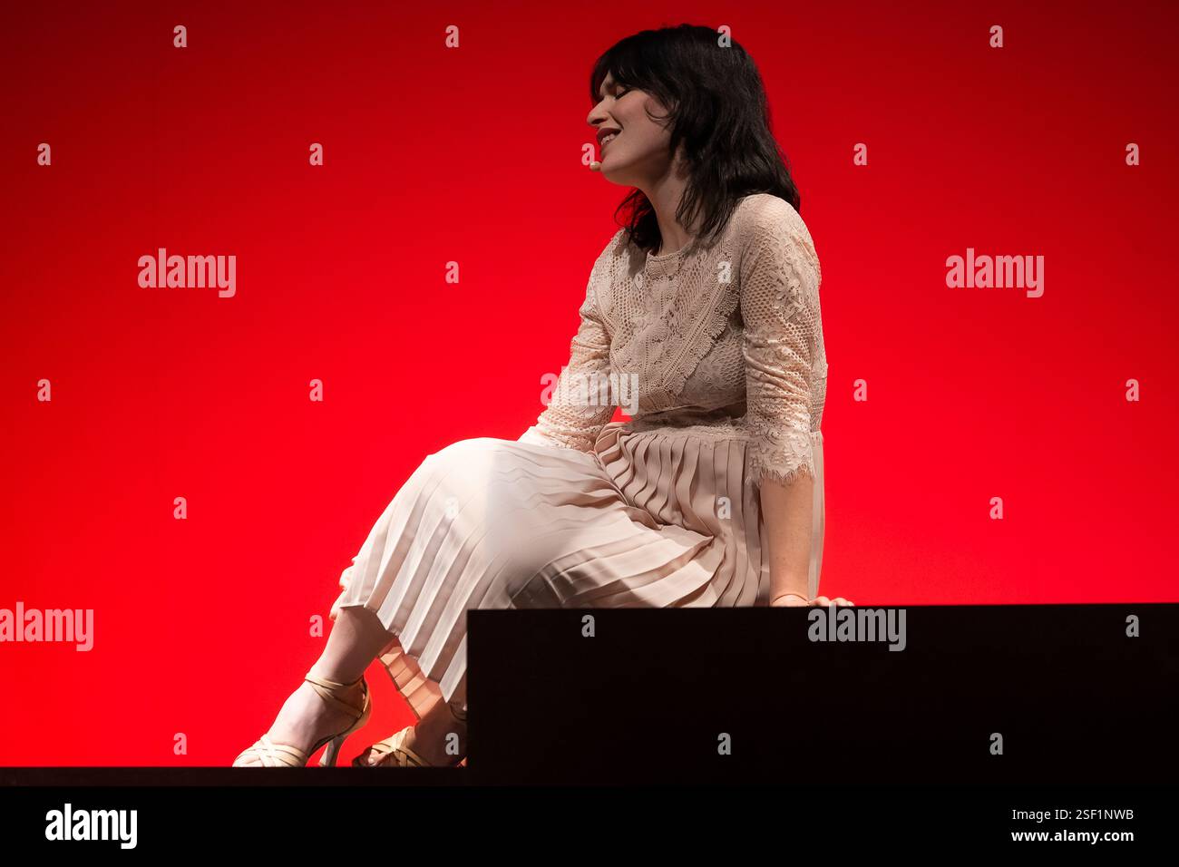 Pagani, Italy. 08th Feb, 2025. Erica Mou performs live on stage during ...