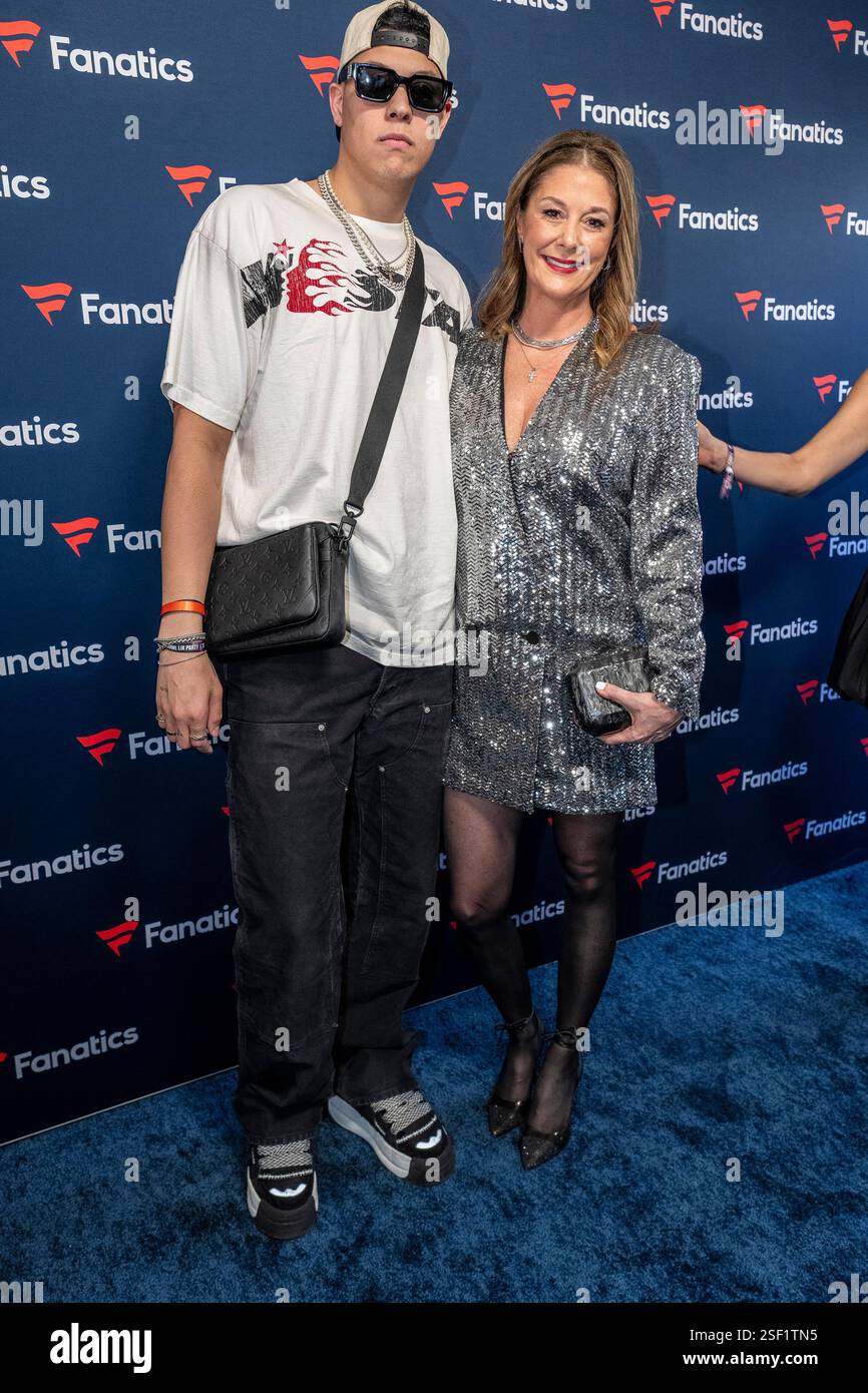 Jackson Mahomes, left, and Randi Mahomes attend Michael Rubin's ...