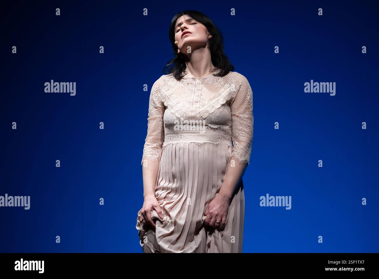 Pagani, Italy. 08th Feb, 2025. Erica Mou performs live on stage during ...