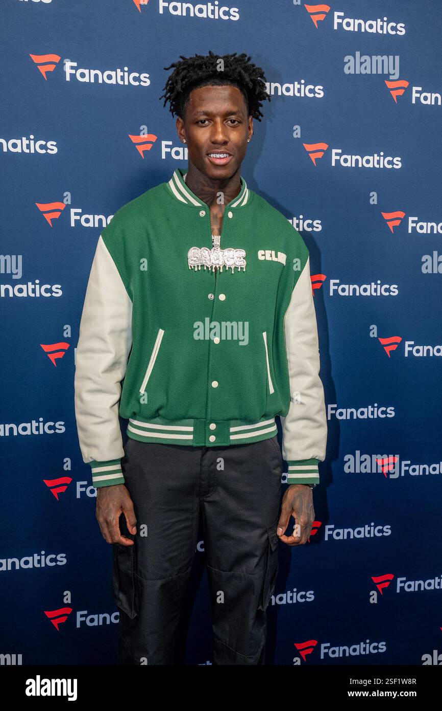 Sauce Gardner attends Michael Rubin's Fanatics Super Bowl party on ...