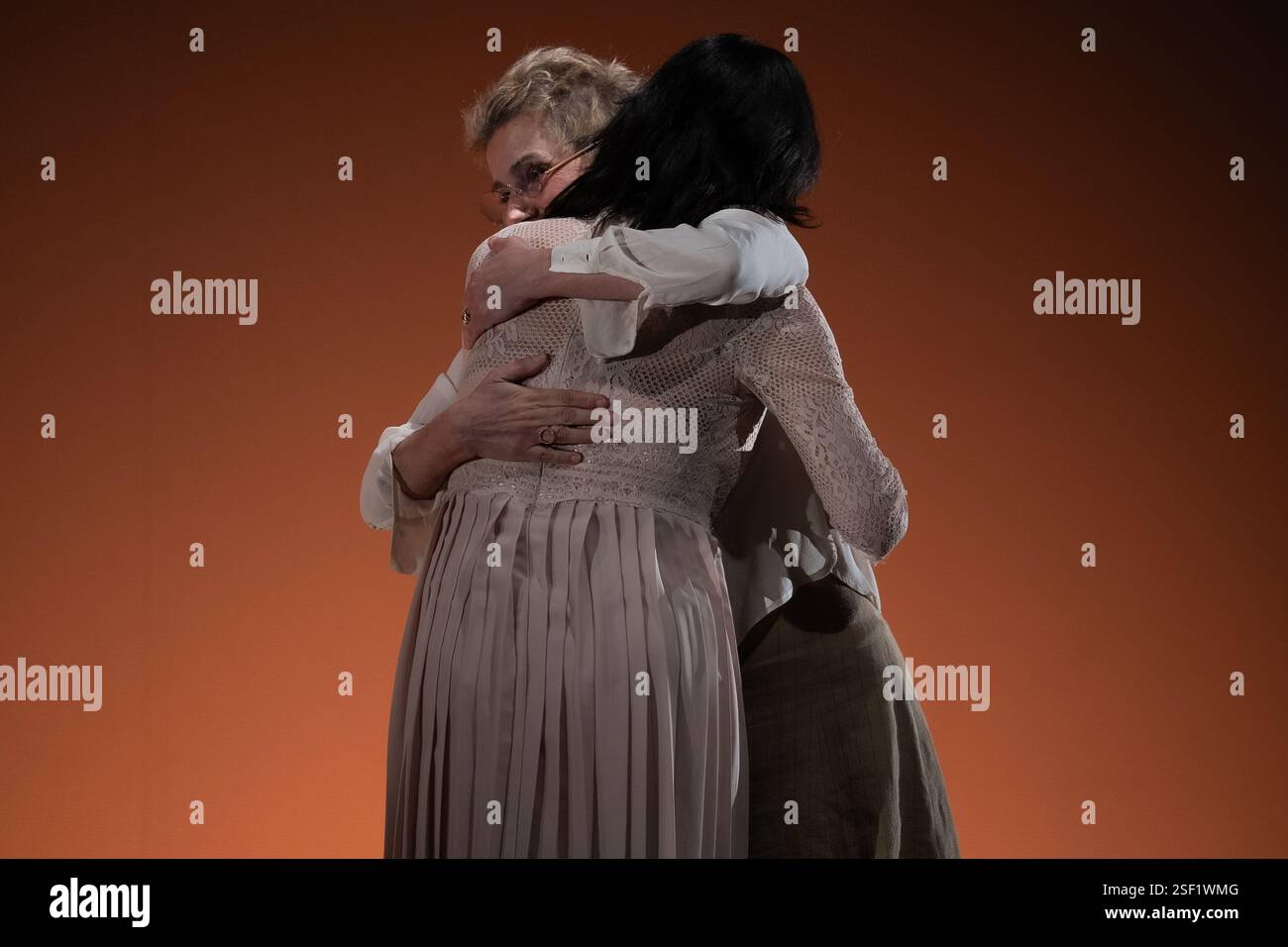 Pagani, Italy. 08th Feb, 2025. Erica Mou (L) and Concita De Gregorio (R ...