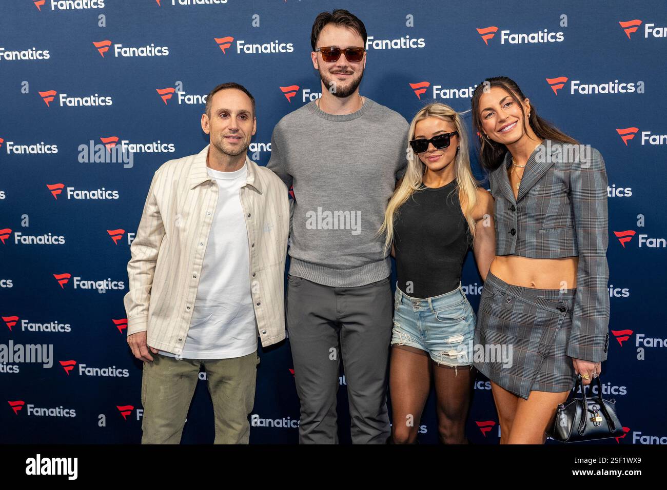 Michael Rubin, left, Paul Skenes, Livvy Dunne and Camille Fishel attend ...