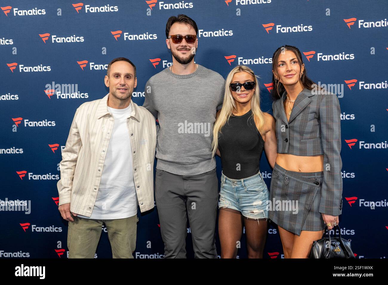 Michael Rubin, left, Paul Skenes, Livvy Dunne and Camille Fishel attend ...