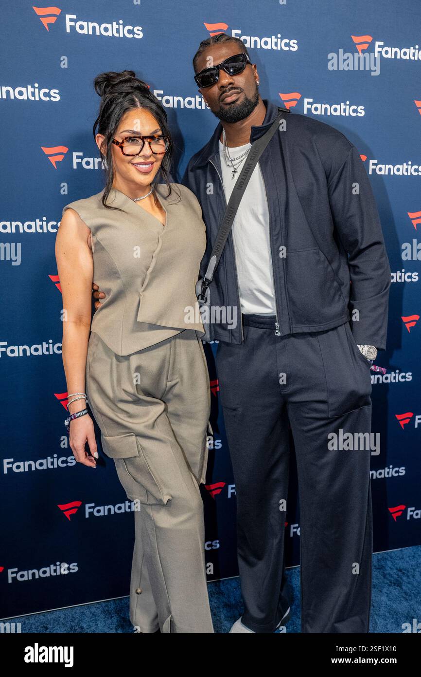 Chanen Johnson, left, and Juwan Johnson attend Michael Rubin's Fanatics ...
