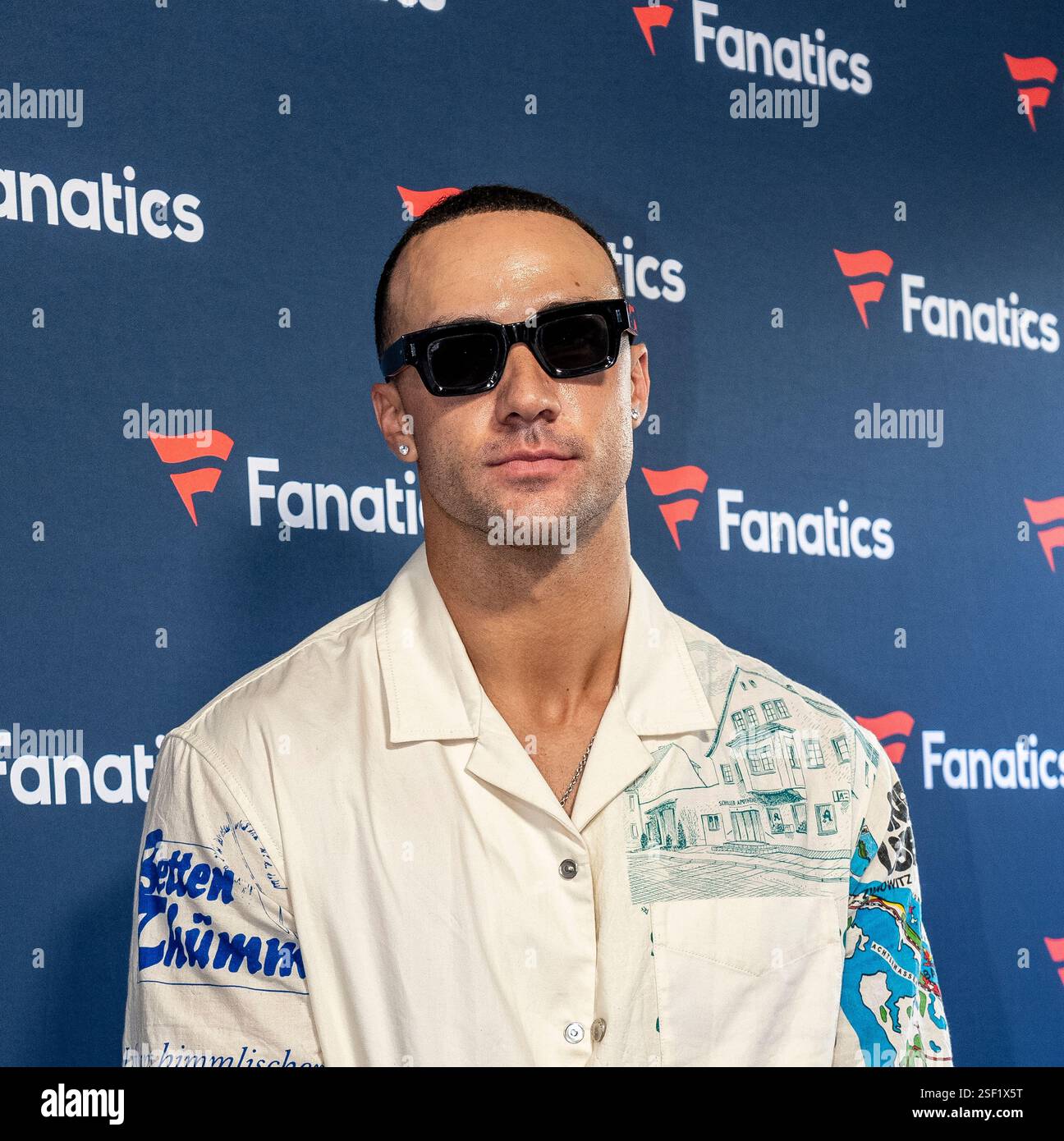 Jack Flaherty attends Michael Rubin's Fanatics Super Bowl party on ...