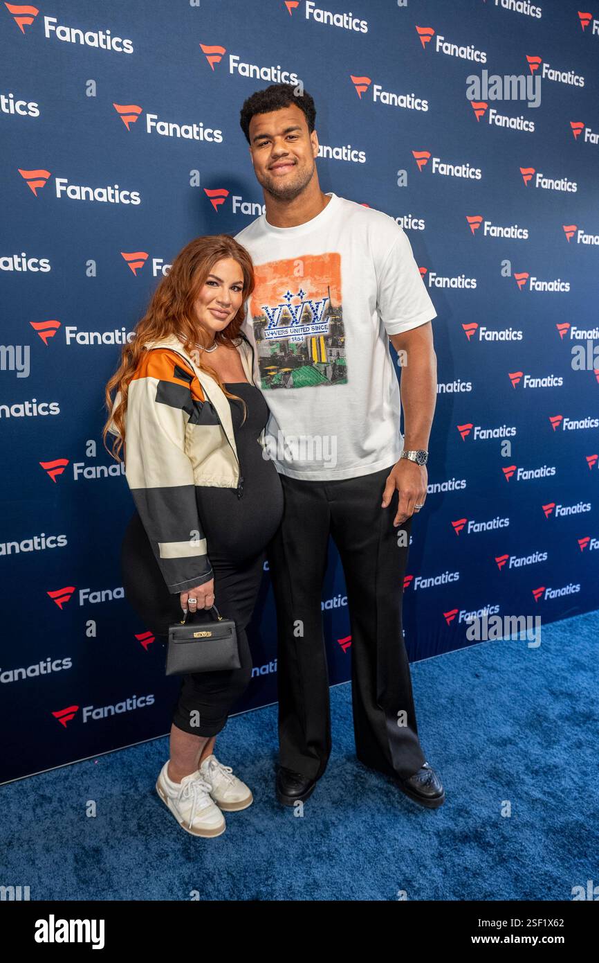 Mindy Armstead, left, and Arik Armstead attend Michael Rubin's Fanatics ...