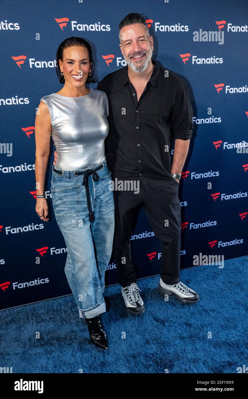 Heidi D'Amelio, left and Marc D'Amelio attend Michael Rubin's Fanatics ...