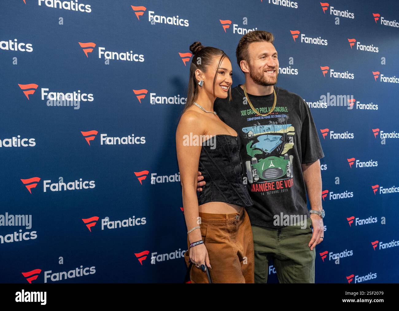 Kristin Juszczyk, left, and Kyle Juszczyk attend Michael Rubin's ...