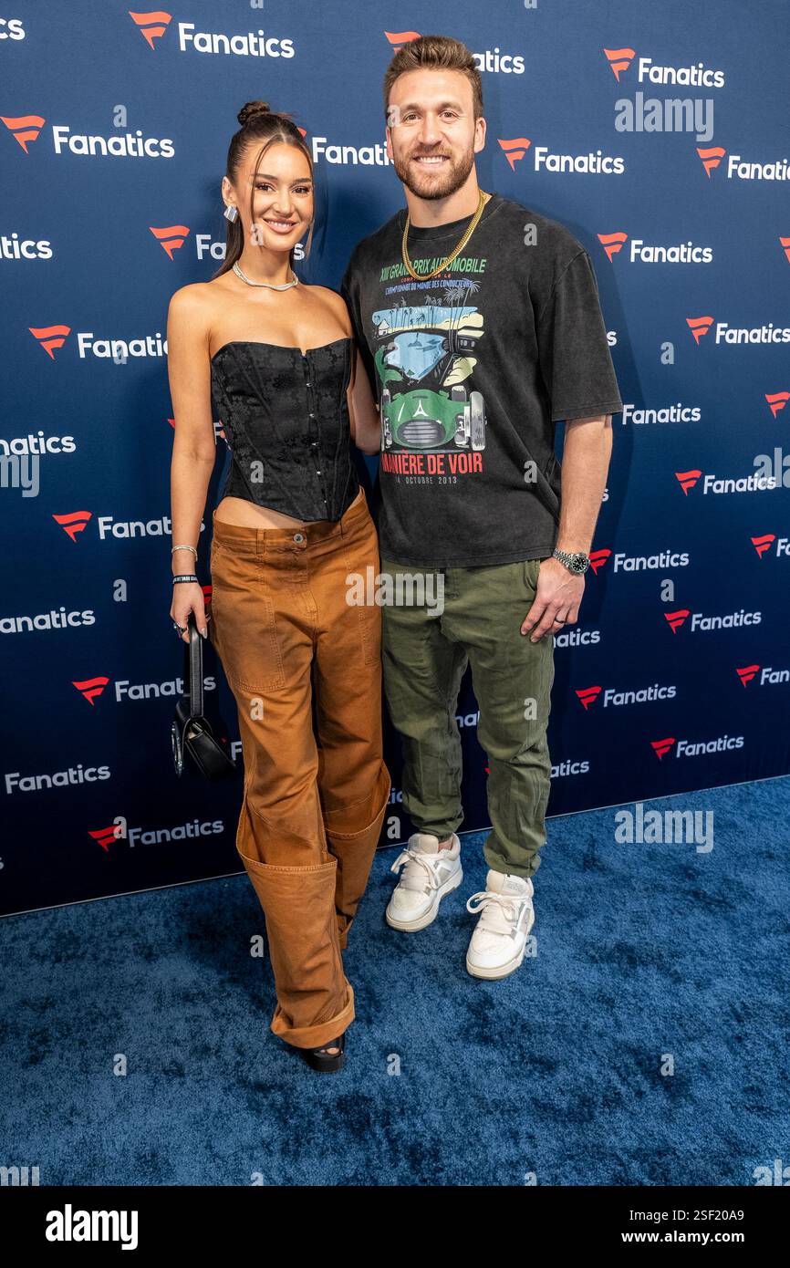 Kristin Juszczyk, left, and Kyle Juszczyk attend Michael Rubin's ...