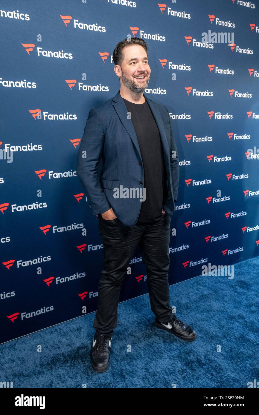 Alexis Ohanian attends Michael Rubin's Fanatics Super Bowl party on ...