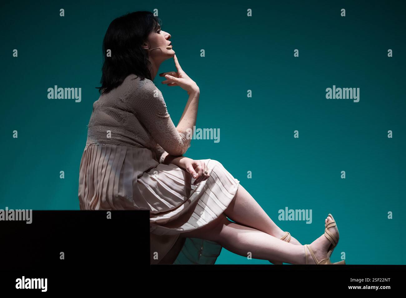 Pagani, Italy. 08th Feb, 2025. Erica Mou performs live on stage during ...