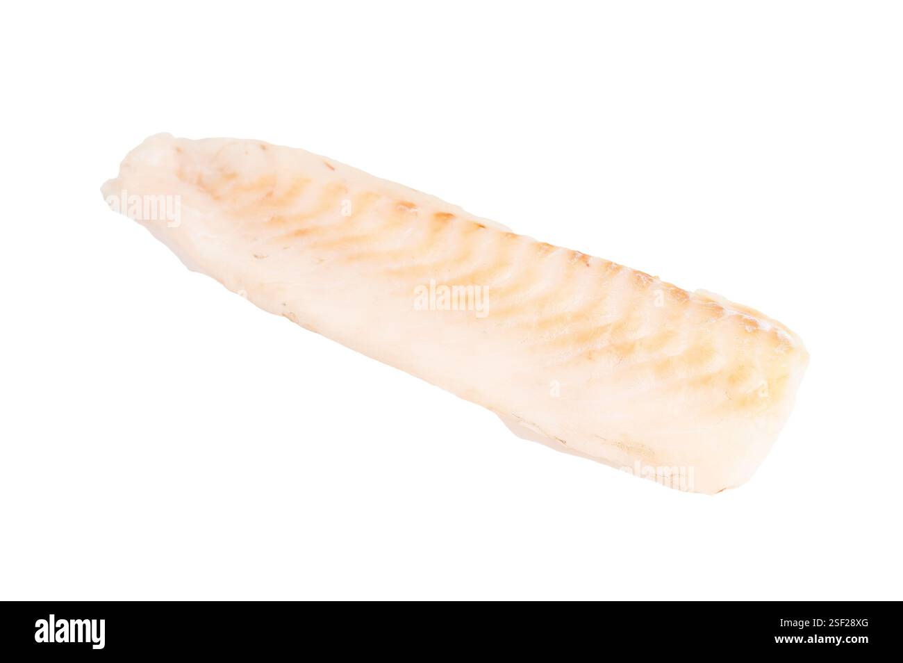 Fresh raw cod fish fillet, Boneless white fish meat isolated on white ...