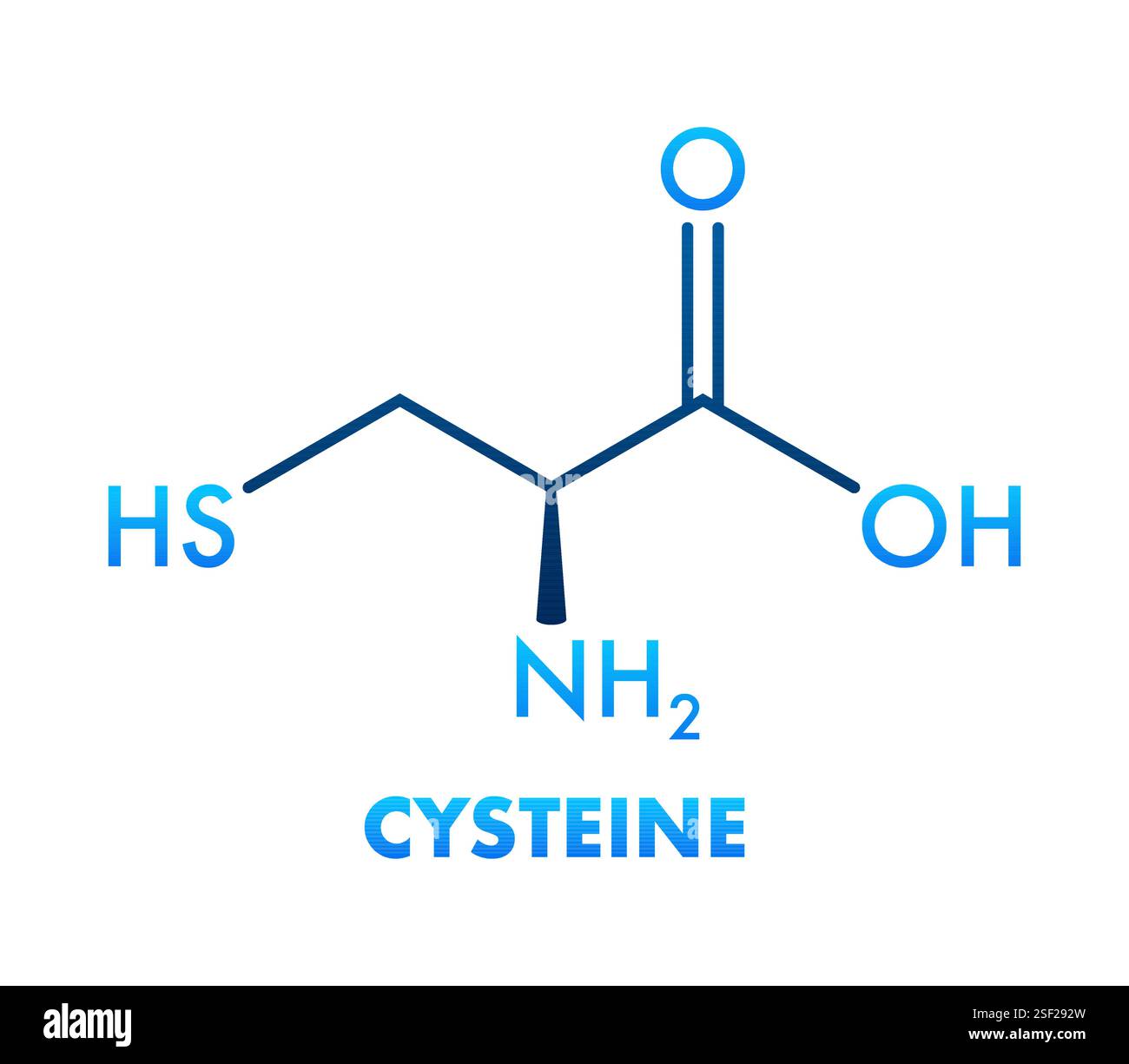 Cysteine molecular structure representing amino acid and protein ...