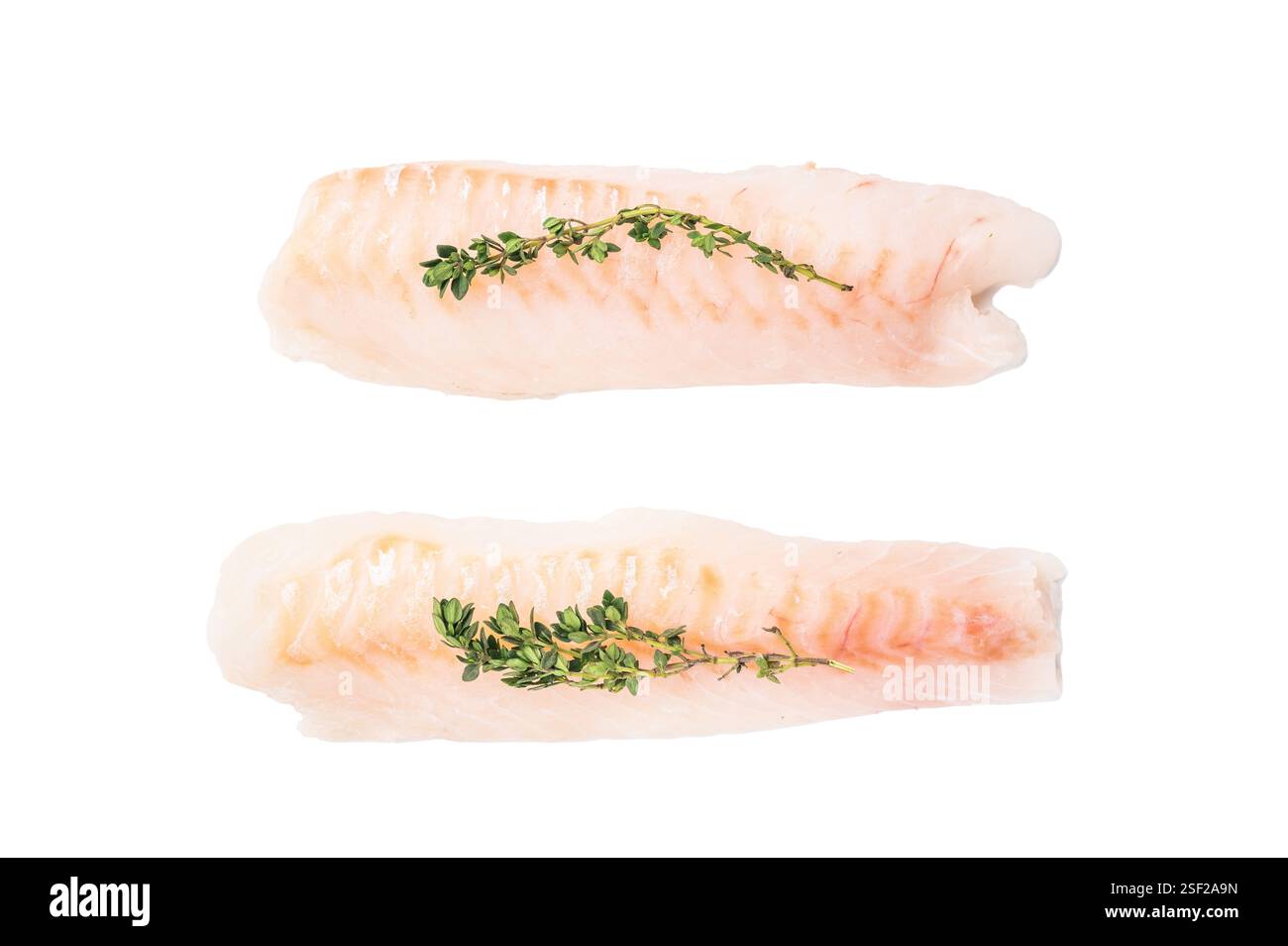 Loin cod fish fillets, ready for cooking raw Boneless whitefish meat ...