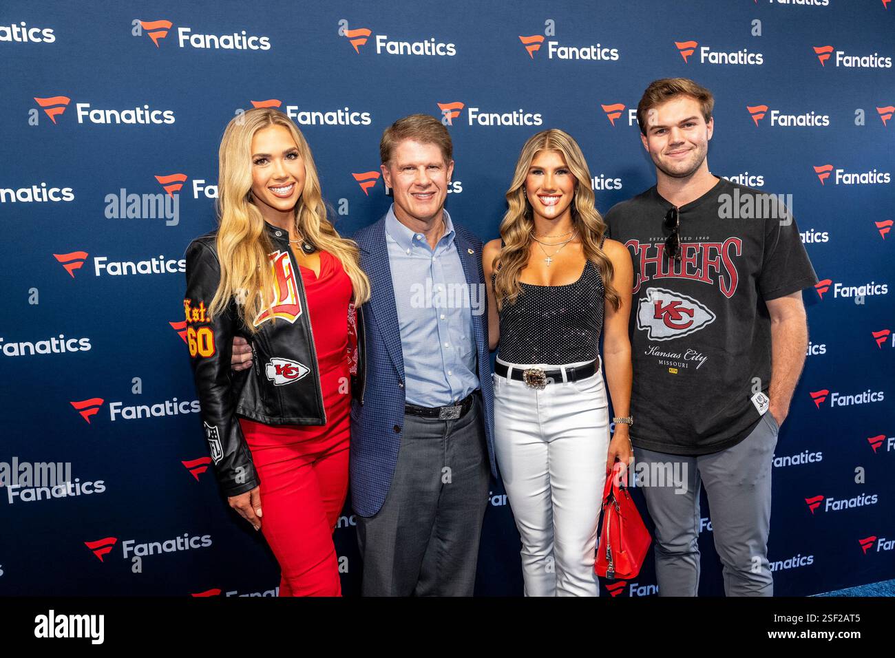 Gracie Hunt, left, Clark Hunt, Ava Hunt and Knobel Hunt attend Michael ...
