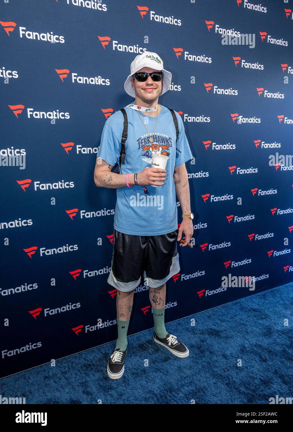 Pete Davidson attends Michael Rubin's Fanatics Super Bowl party on ...