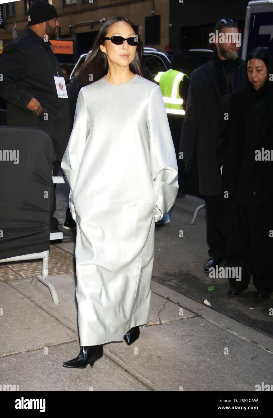 February 07, 2025 Greta Lee attend Calvin Klein 2025 Collection in New ...