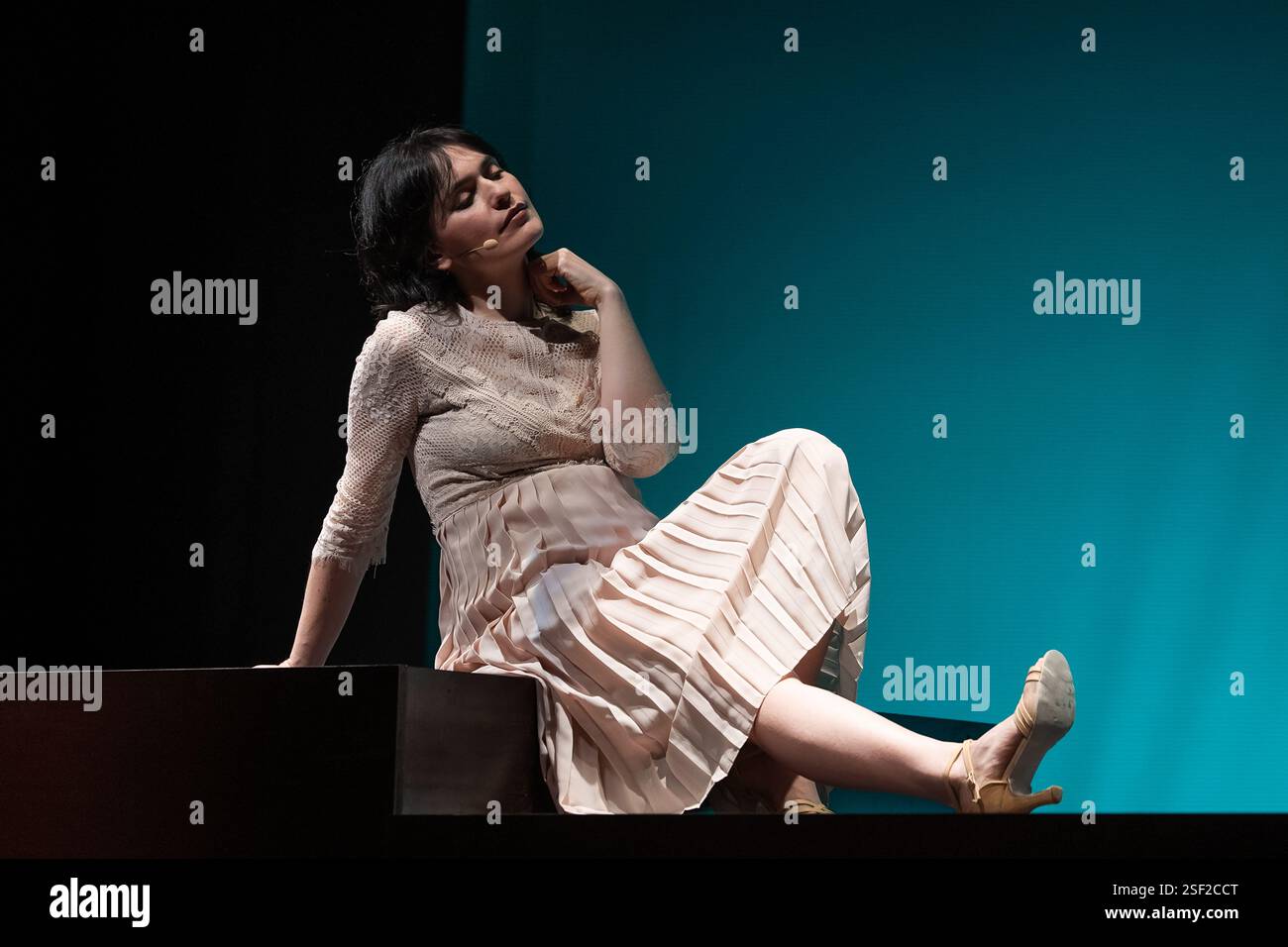 Pagani, Italy. 08th Feb, 2025. Erica Mou performs live on stage during ...