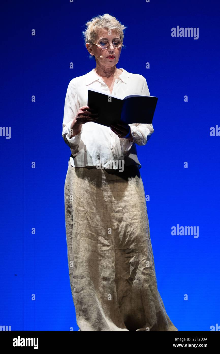 Pagani, Italy. 08th Feb, 2025. Concita De Gregorio performs live on ...