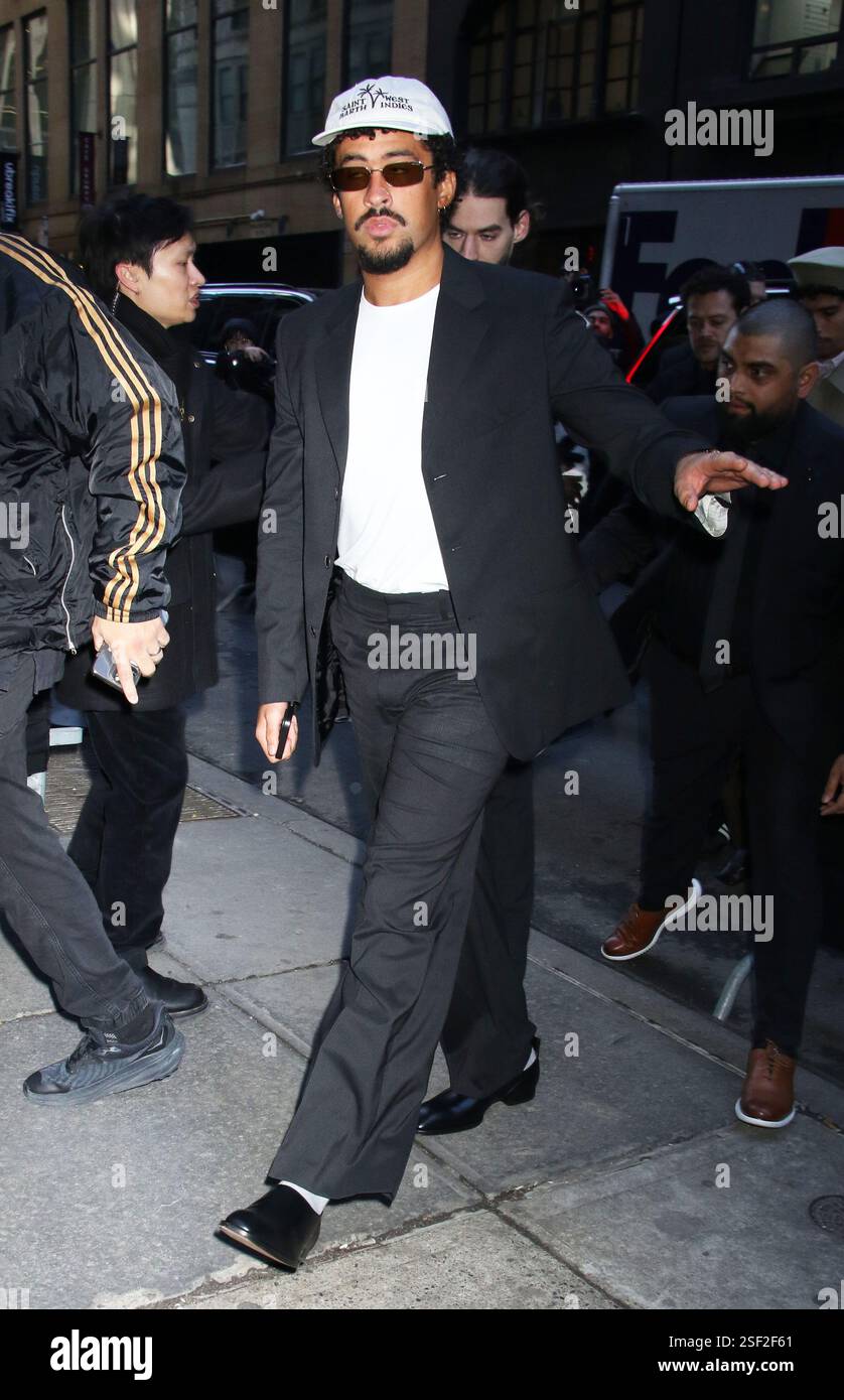 February 07, 2025 Bad Bunny attend Calvin Klein 2025 Collection in New ...