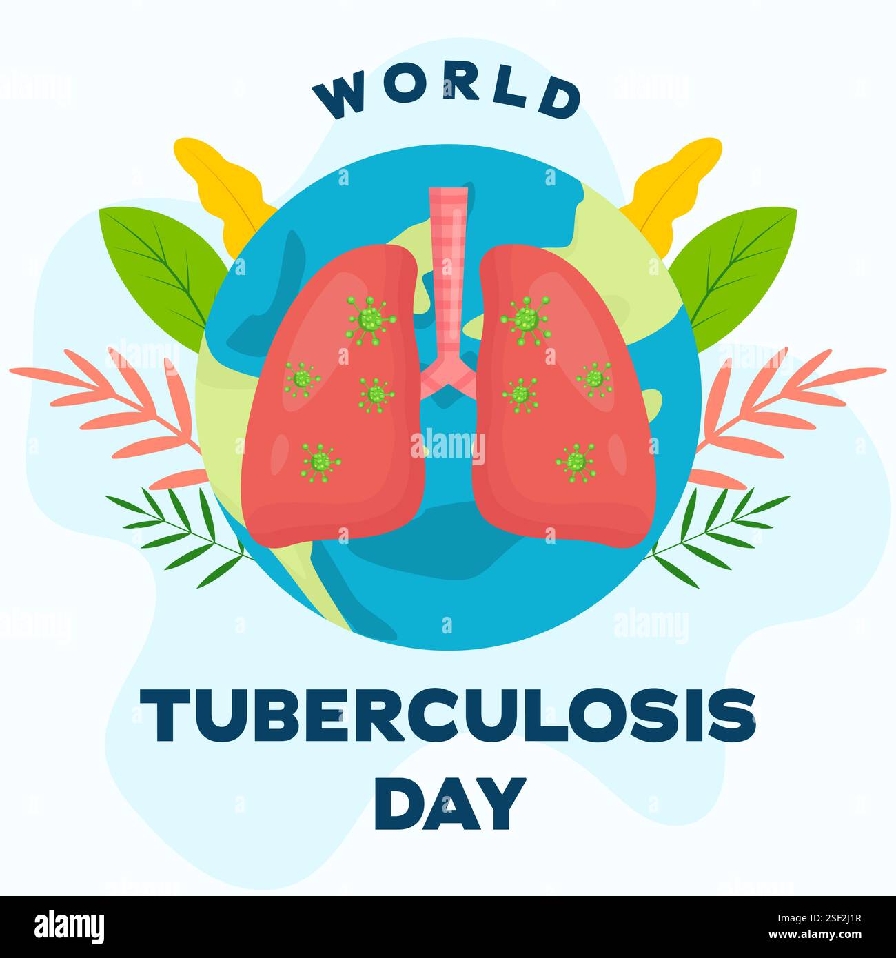 illustration for world tuberculosis day in flat design Stock Vector ...
