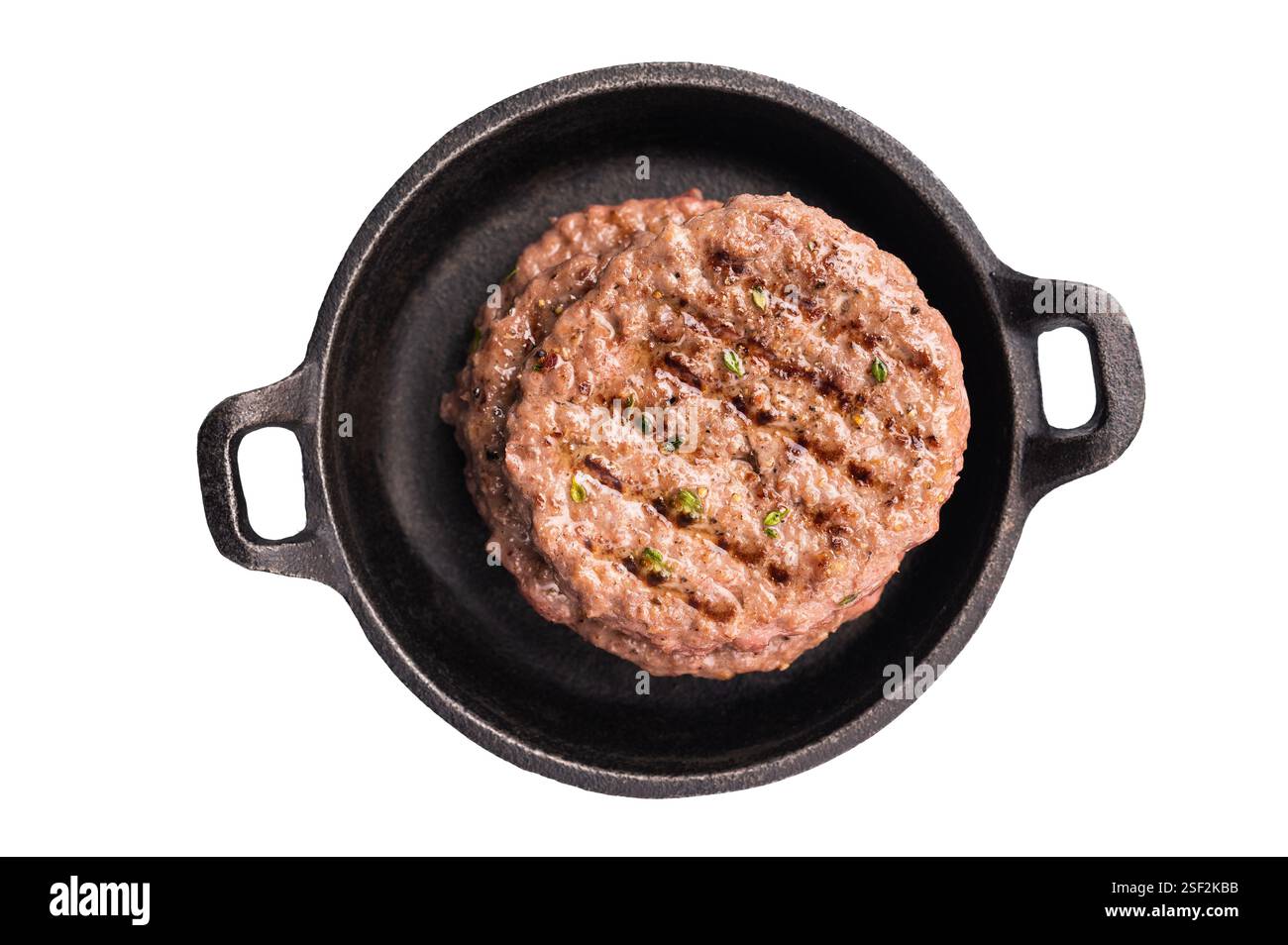 Grilled hamburger beef meat patty isolated on white background Stock ...