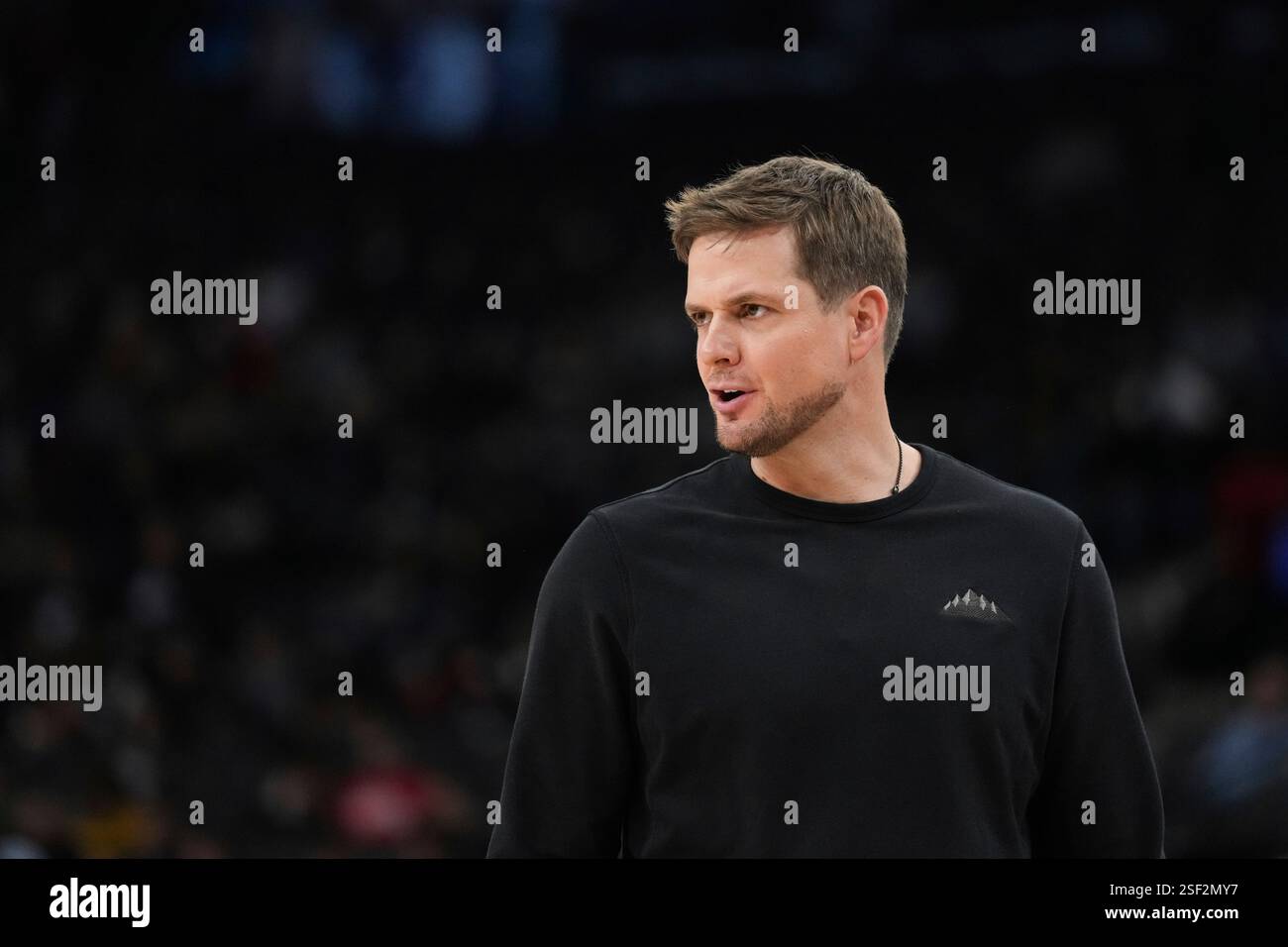 Utah Jazz head coach Will Hardy watches action during the second half ...