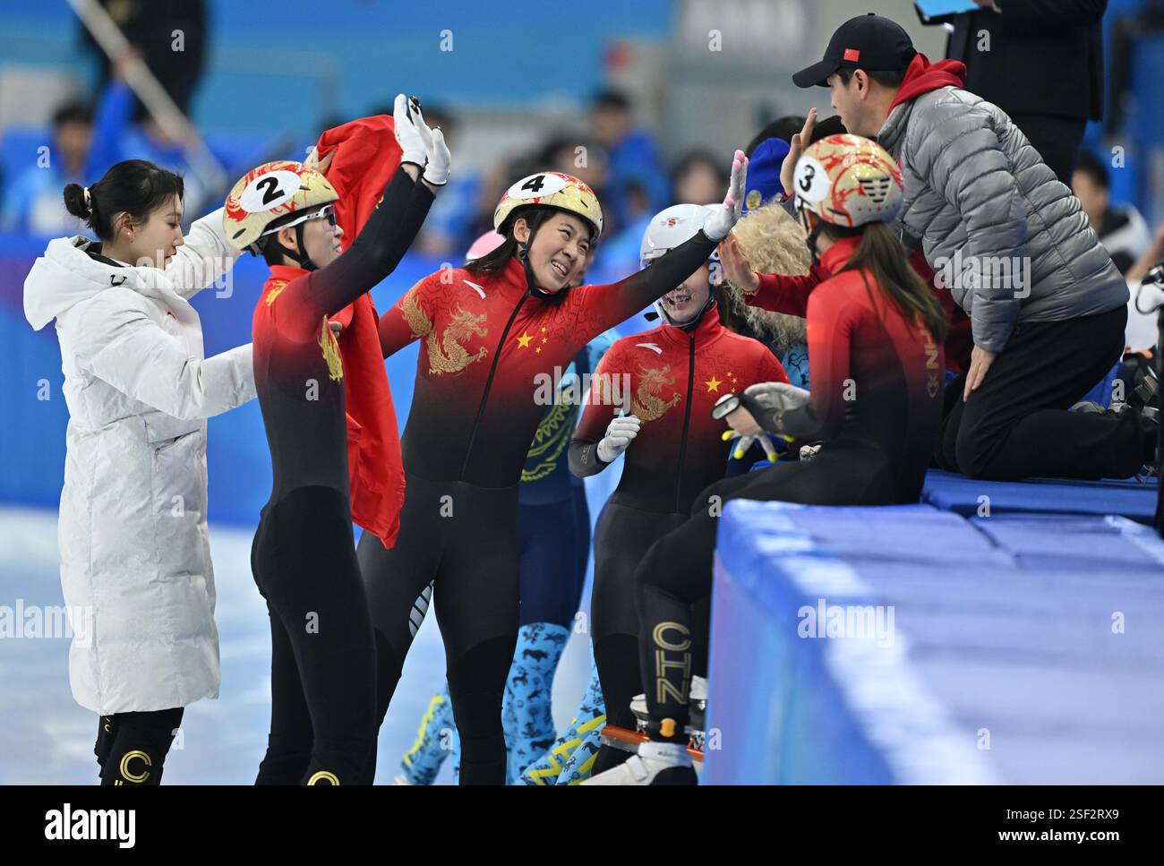 Harbin, China's Heilongjiang Province. 9th Feb, 2025. Members of team ...