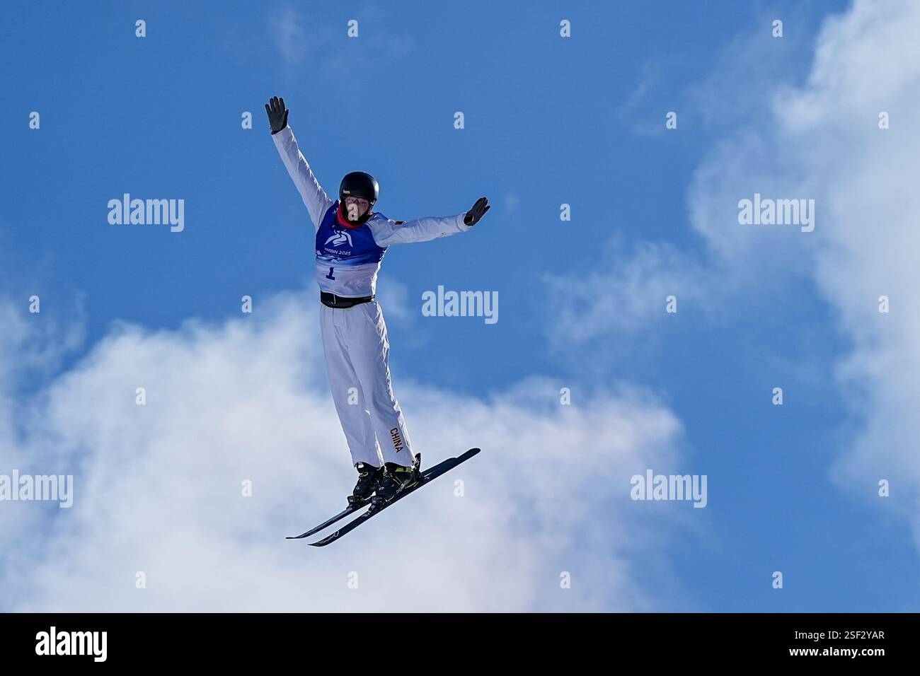 Li Xinpeng of China competes in the Men's Freeski Aerials at the 9th ...